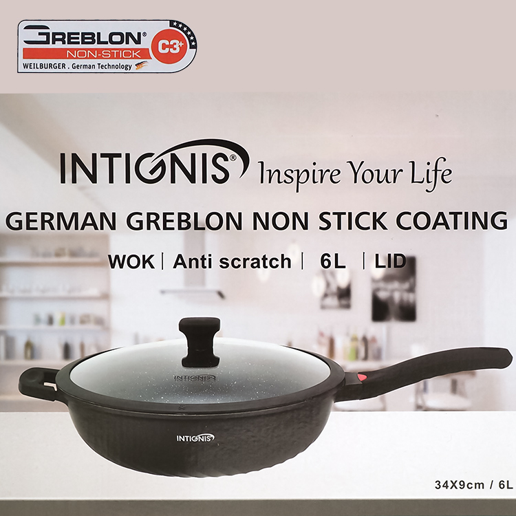 英國製INTIGNIS大理石鑄造深型不沾炒鍋-34cm - PChome 24h購物