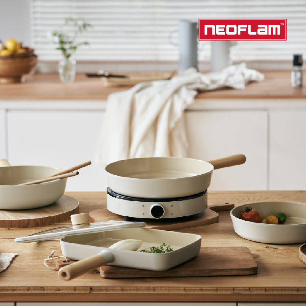 NEOFLAM FIKA鑄造不沾鍋22cm湯鍋+28cm平底鍋+30cm炒鍋三鍋組(不挑爐具、IH適用) - PChome 24h購物