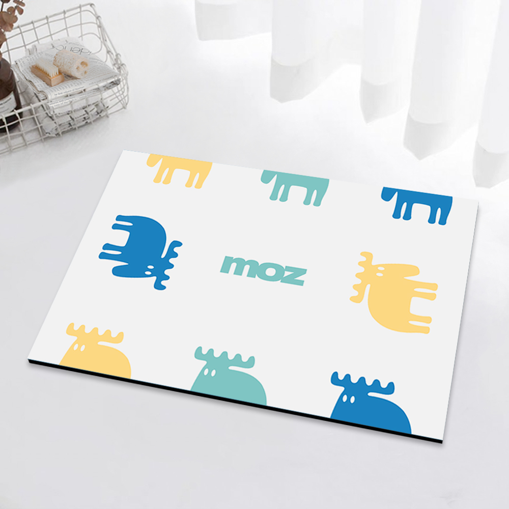 moz瑞典 駝鹿 速乾軟式硅藻防滑地墊-拼接排隊(白) - PChome 24h購物