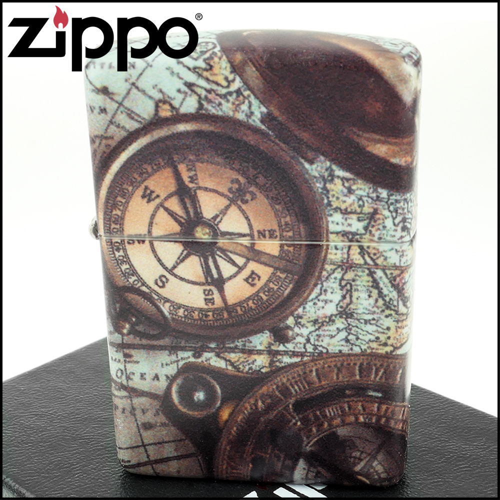 【ZIPPO】美系~Compass Design-指南針圖案-540彩印工法打火機 - PChome 24h購物