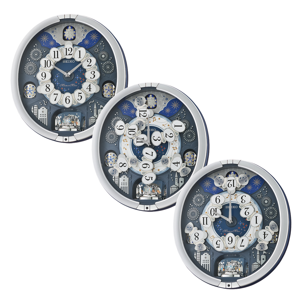 【SEIKO 精工】煙火晚宴Hi-Fi音樂掛鐘(18首音樂)(QXM379S) - PChome 24h購物