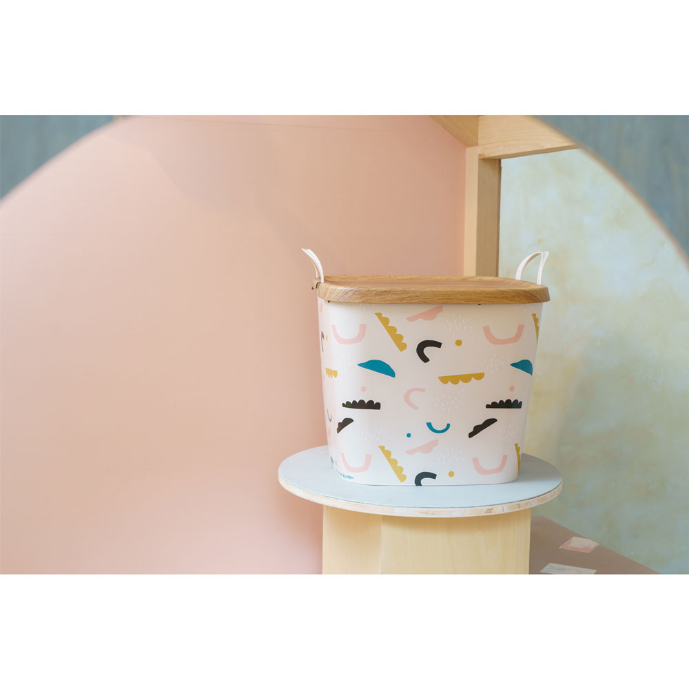 日本Stacksto X Jennifer Bouron 聯名花漾籃/野餐籃/收納籃M,25L【抽象圖】 - PChome 24h購物