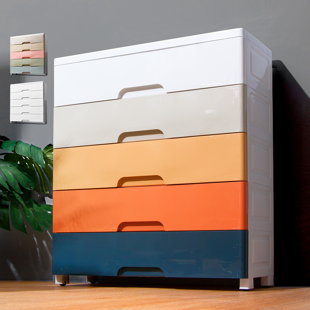 Mr.Box 64大面寬-時尚5層抽屜收納櫃-附輪 - PChome 24h購物