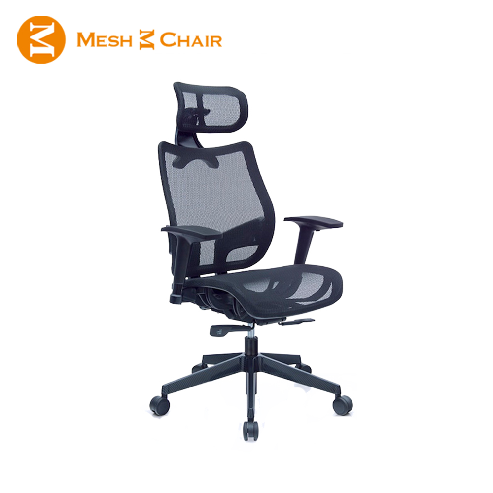 【Mesh 3 Chair】恰恰人體工學網椅-附頭枕(酷黑) - PChome 24h購物