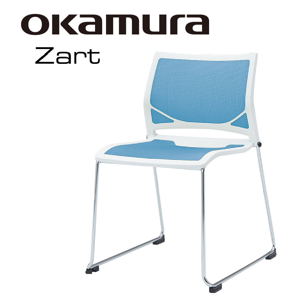 【日本OKAMURA】Zart 洽談椅/餐桌椅 (白框)(水藍色) - PChome 24h購物