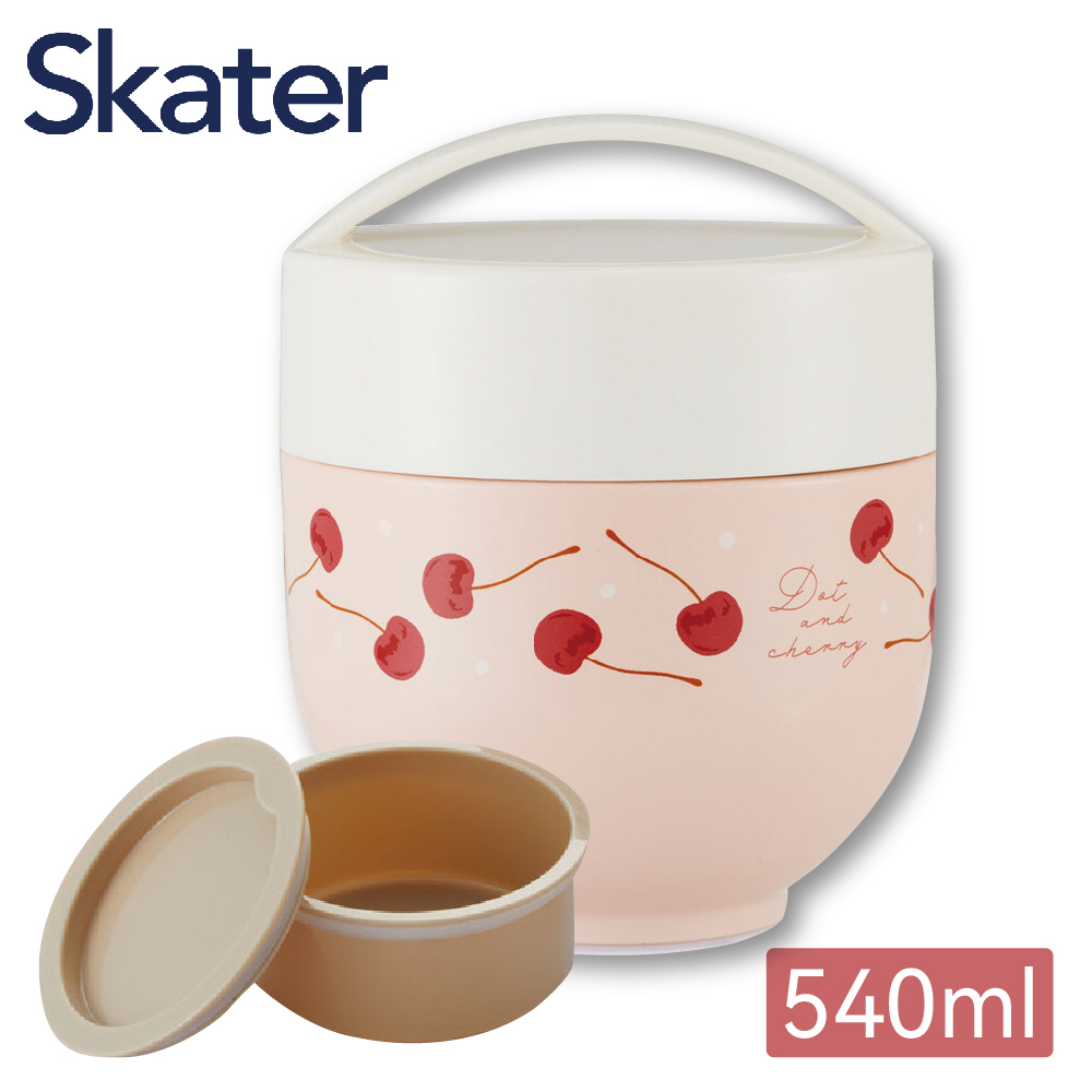 【日本Skater】不鏽鋼雙層保溫便當盒 540ml 粉紅櫻桃 - PChome 24h購物