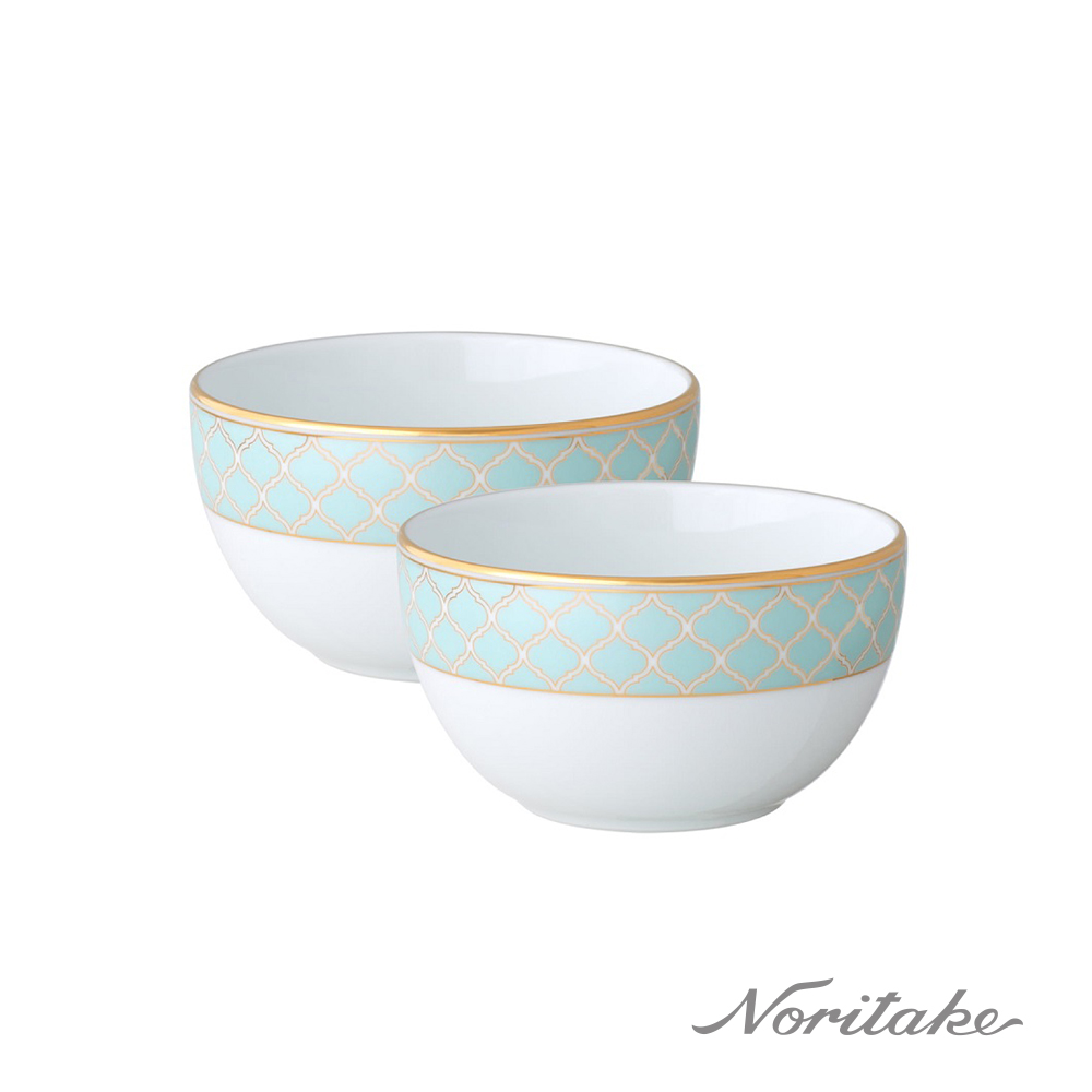 【Noritake】永恆宮殿-薄荷綠 飯碗2入(精裝盒) - PChome 24h購物