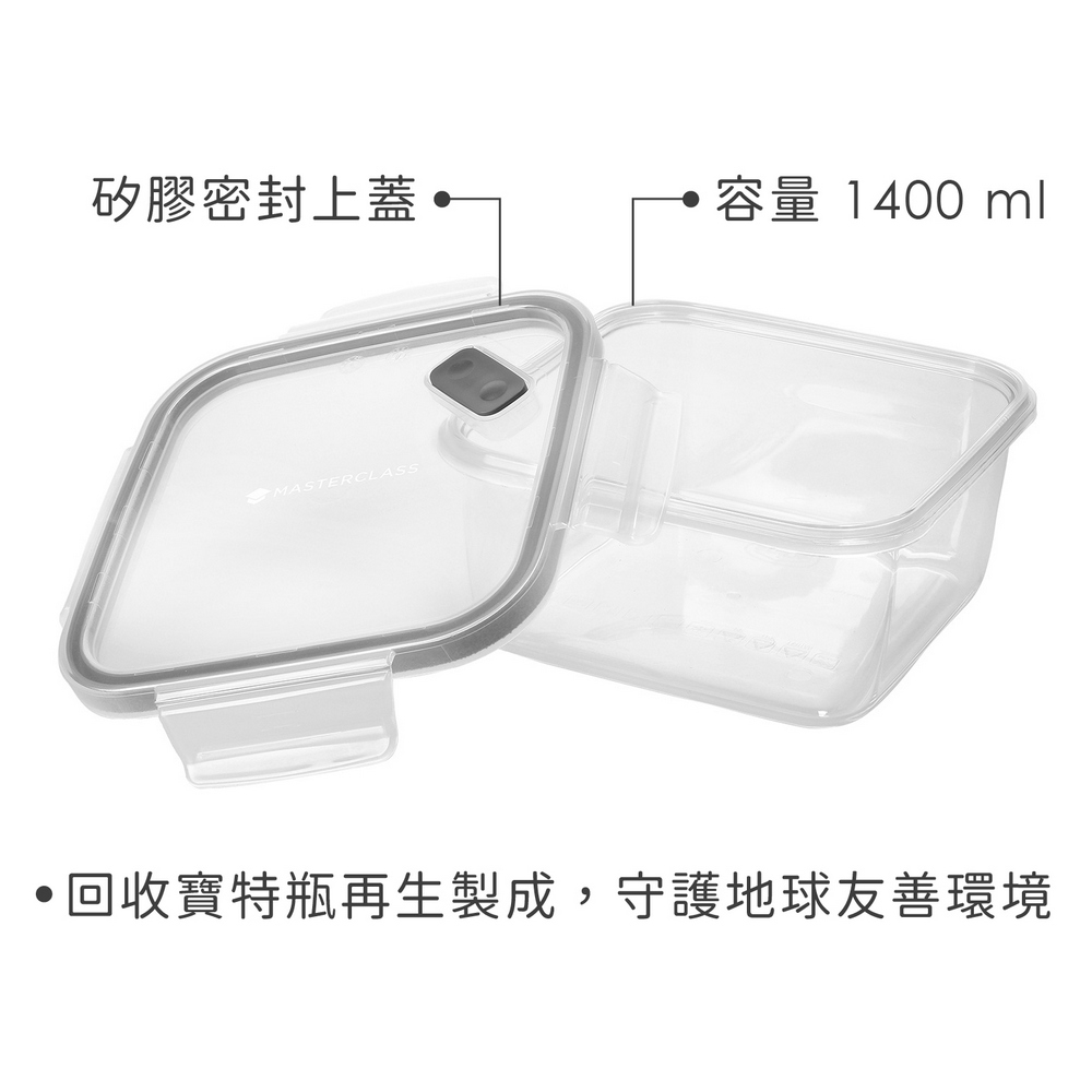 MasterClass 方形Tritan密封便當盒(1.4L) - PChome 24h購物