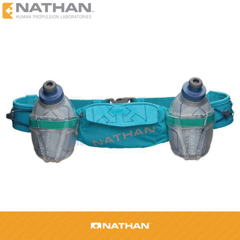 【美國 NATHAN】Trail Mix Plus Insulated 保冷雙水壺腰包 (300ml*2) - 藍 - PChome 24h購物