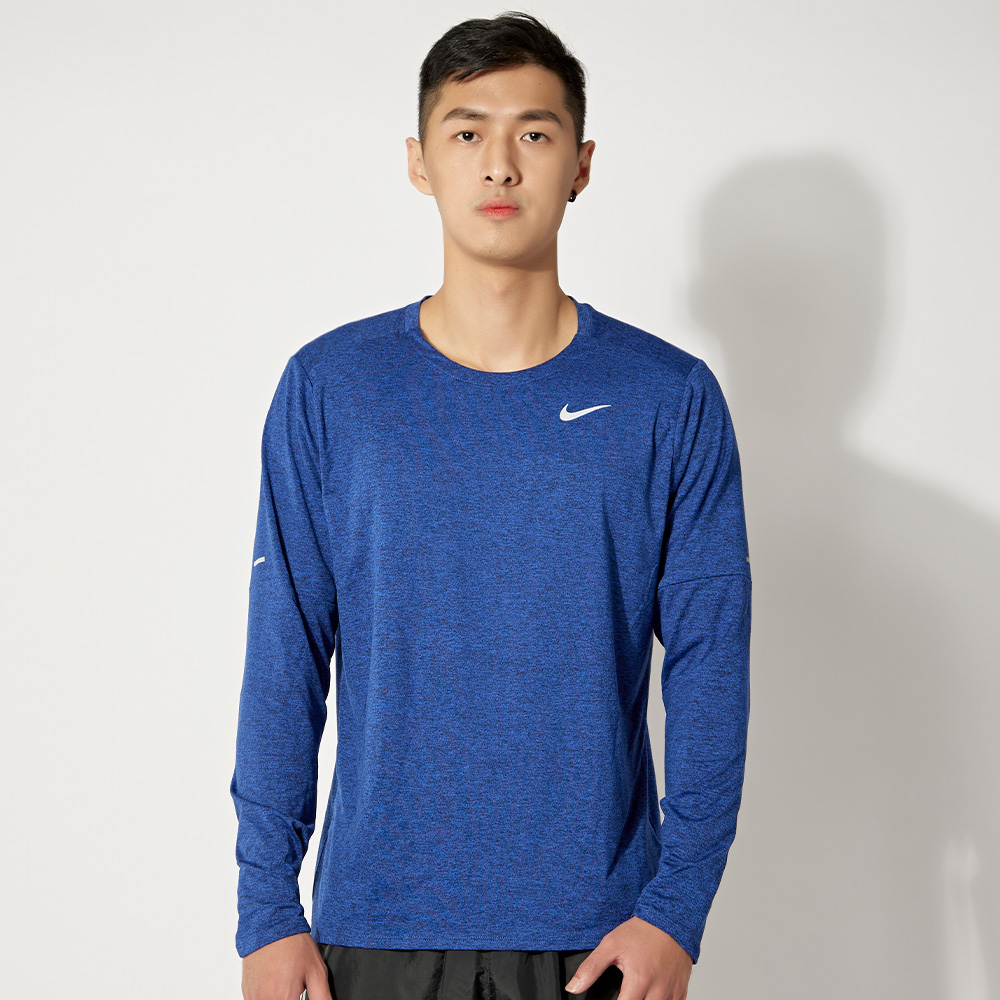 Nike AS M DF ElMNT Crew 男 藍 排汗 慢跑 運動 休閒 長袖 DD4755-451 - PChome 24h購物