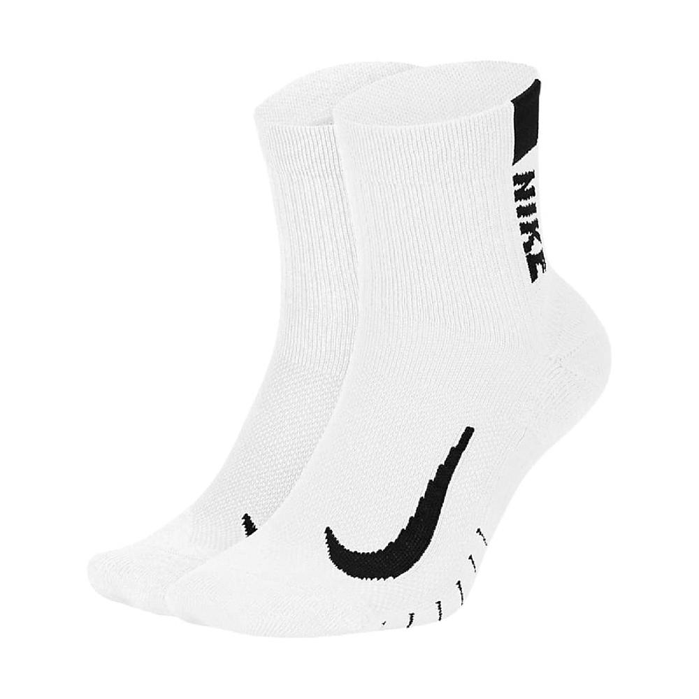 Nike 襪子 Multiplier Running Ankle Socks 男女款 白 中筒 長襪 兩雙入 SX7556-100 ...