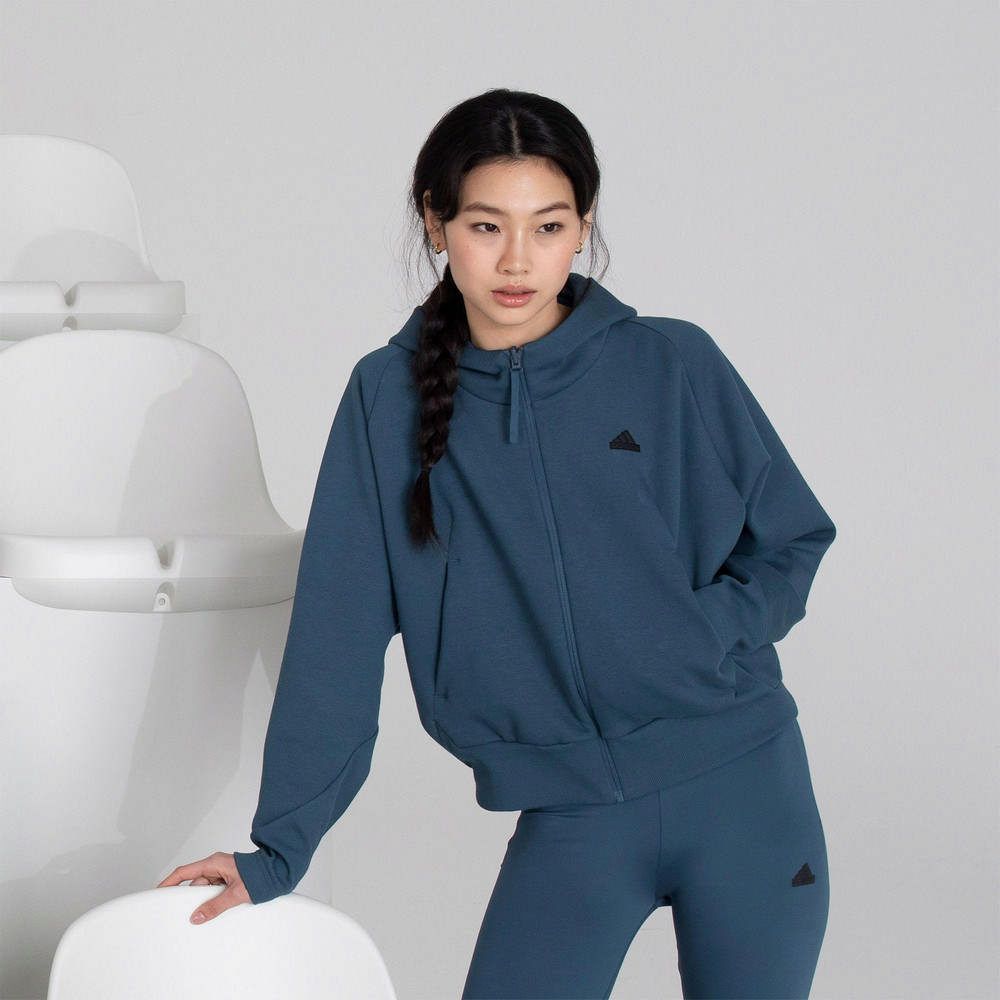 【ADIDAS】 Z.N.E. AEROREADY 吸濕排汗 女 長袖外套 藍-IN5129 - PChome 24h購物