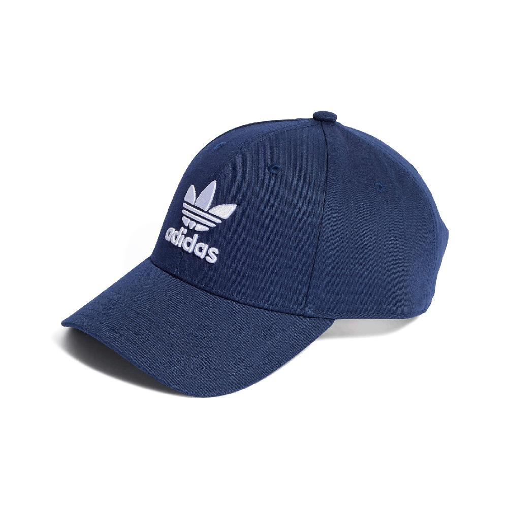 adidas 愛迪達 棒球帽 Trefoil Baseball Cap 藍 白 純棉 可調帽圍 三葉草 老帽 帽子 IL4843 ...