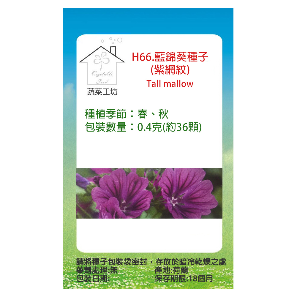 【蔬菜工坊】H66.藍錦葵種子(紫網紋) - PChome 24h購物