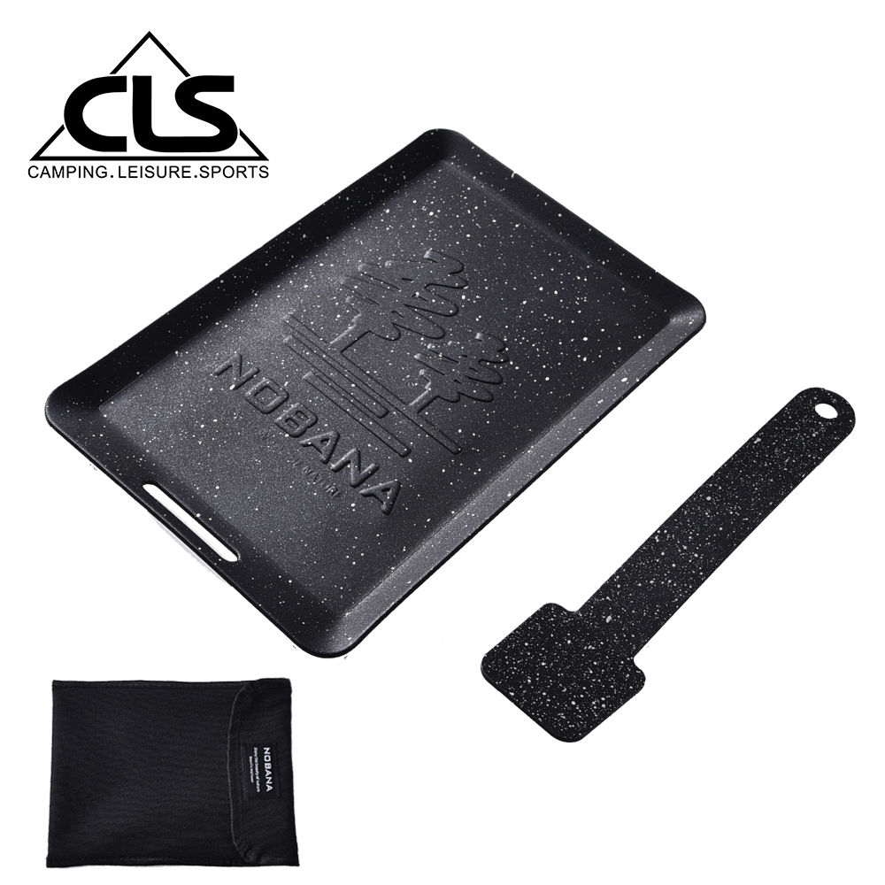 【韓國CLS】NOBANA戶外不沾麥飯石烤盤 贈收納袋/烤肉盤/露營烤盤 - PChome 24h購物