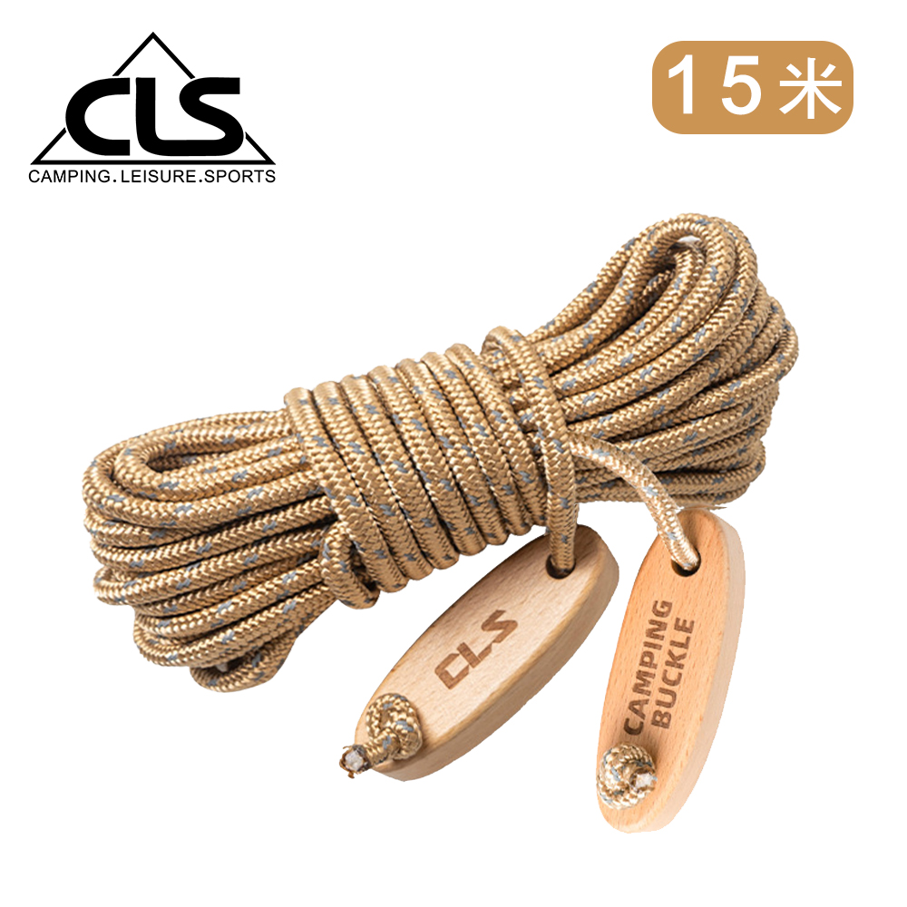 【韓國CLS】6MM加粗反光營繩 贈實木繩扣/露營繩/天幕繩(15M長) - PChome 24h購物