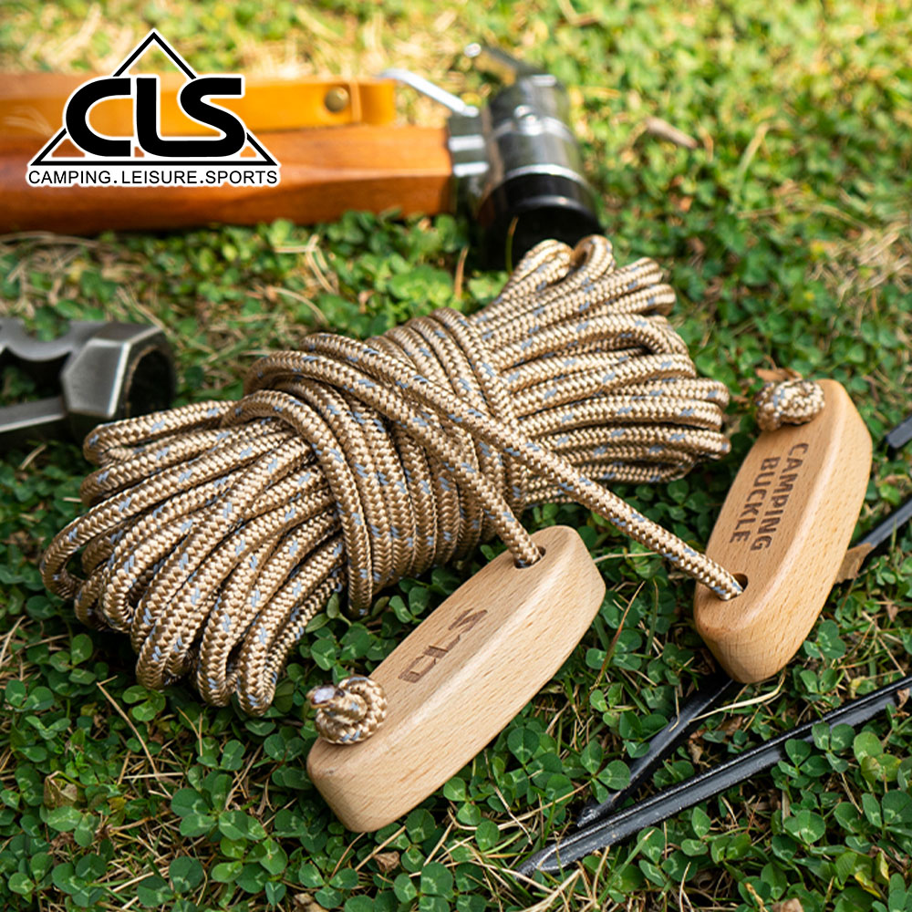 【韓國CLS】6MM加粗反光營繩 贈實木繩扣/露營繩/天幕繩(15M長) - PChome 24h購物