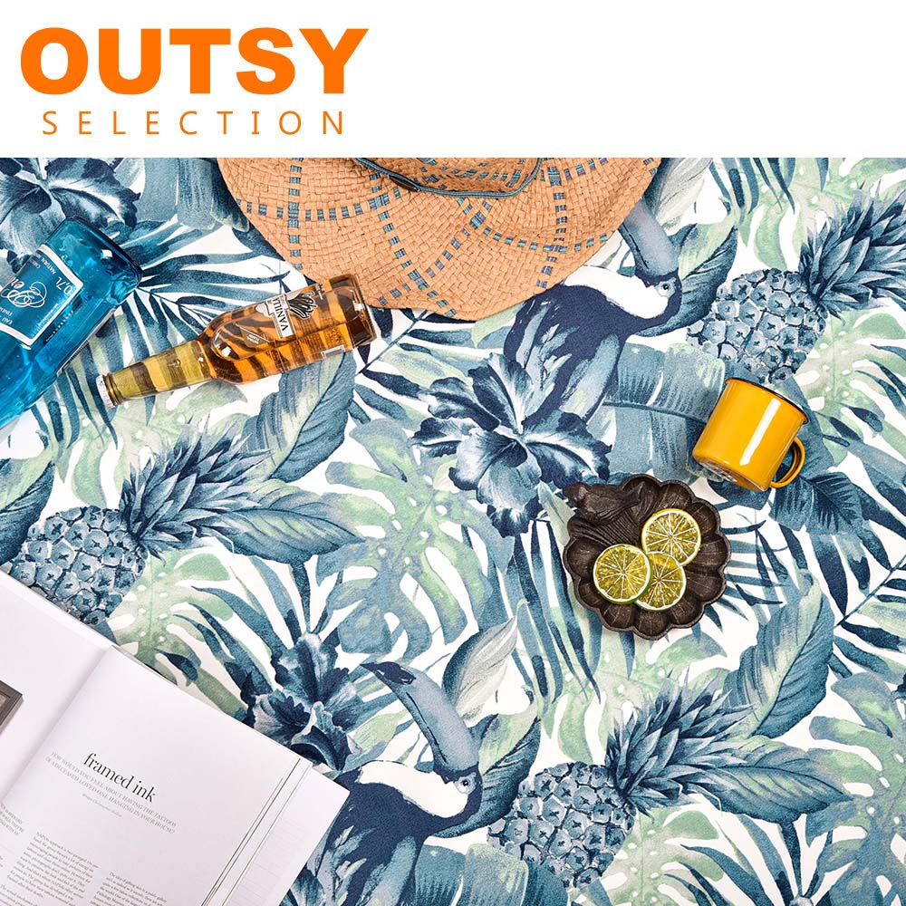 【OUTSY】台灣製限量花布系列輕量野餐墊 夏夜低語 - PChome 24h購物