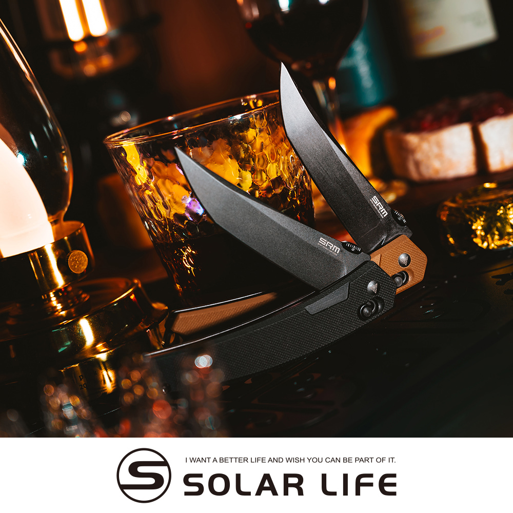 SRM Tanto 黑刃折刀/軸鎖G10柄/8Cr13MoV鋼/9211-GB/GW.不鏽鋼折刀 EDC口袋刀 隨身工具小刀 野營折疊刀 ...