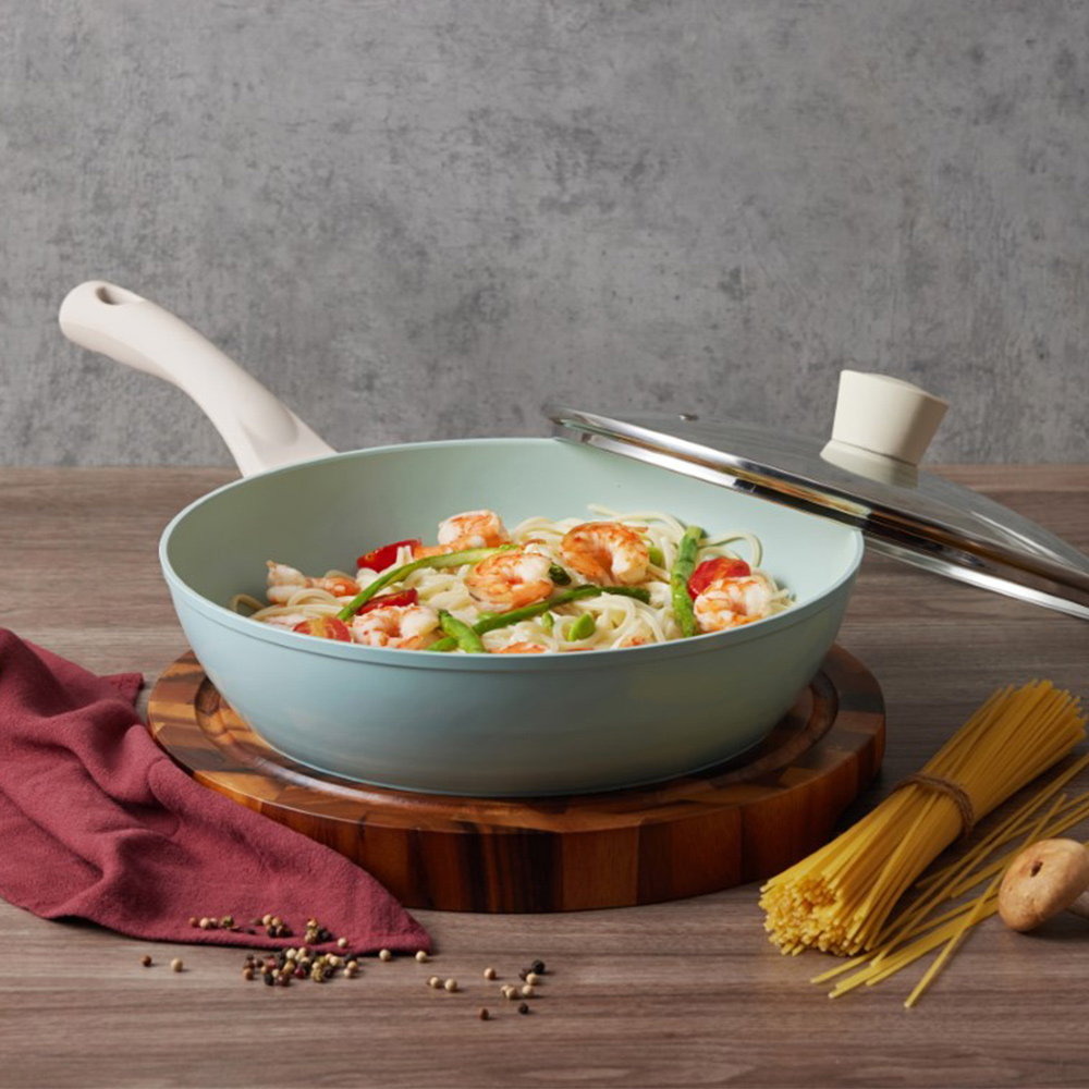 康寧 Snapware 鈦輕量不沾深煎鍋28cm(含鍋蓋) - PChome 24h購物