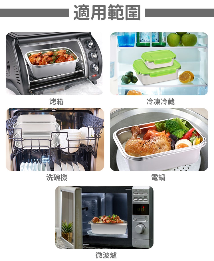 【Snapware 康寧密扣】 316不鏽鋼保鮮盒3入組(660ml+1360ml+2350ml)-綠色 - PChome 24h購物