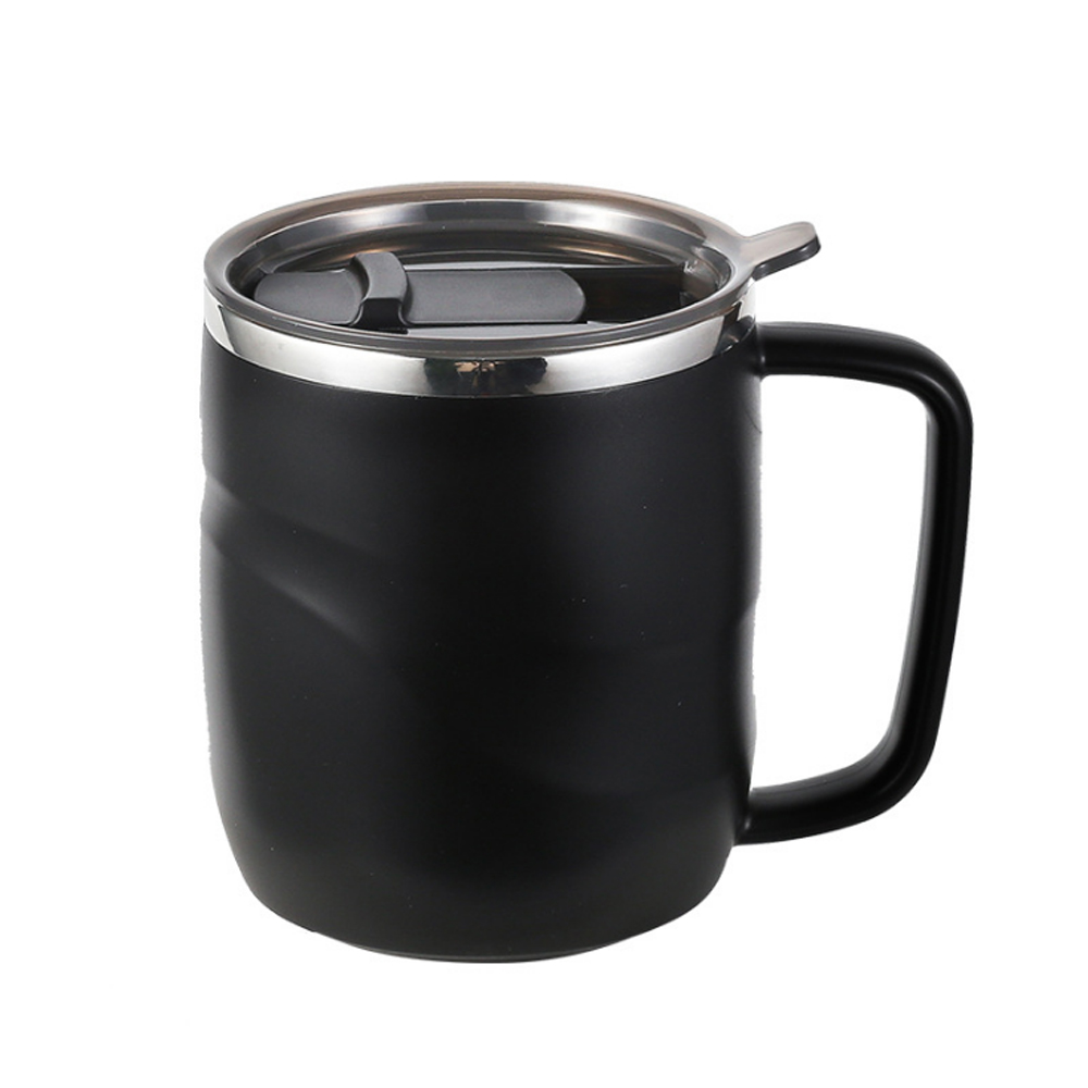 PUSH!餐具廚房用品 304不銹鋼馬克杯辦公室杯子防燙咖啡杯保溫400ML水杯E167黑色 - PChome 24h購物