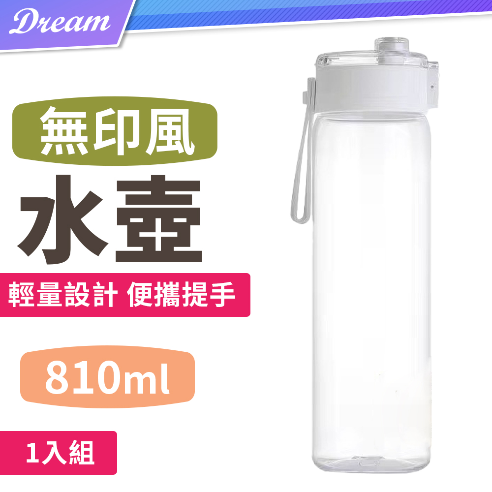 無印風 攜帶式透明水壺【810ml】(輕量設計/耐冷耐熱)運動水壺 彈蓋水壺 環保隨手杯 - PChome 24h購物