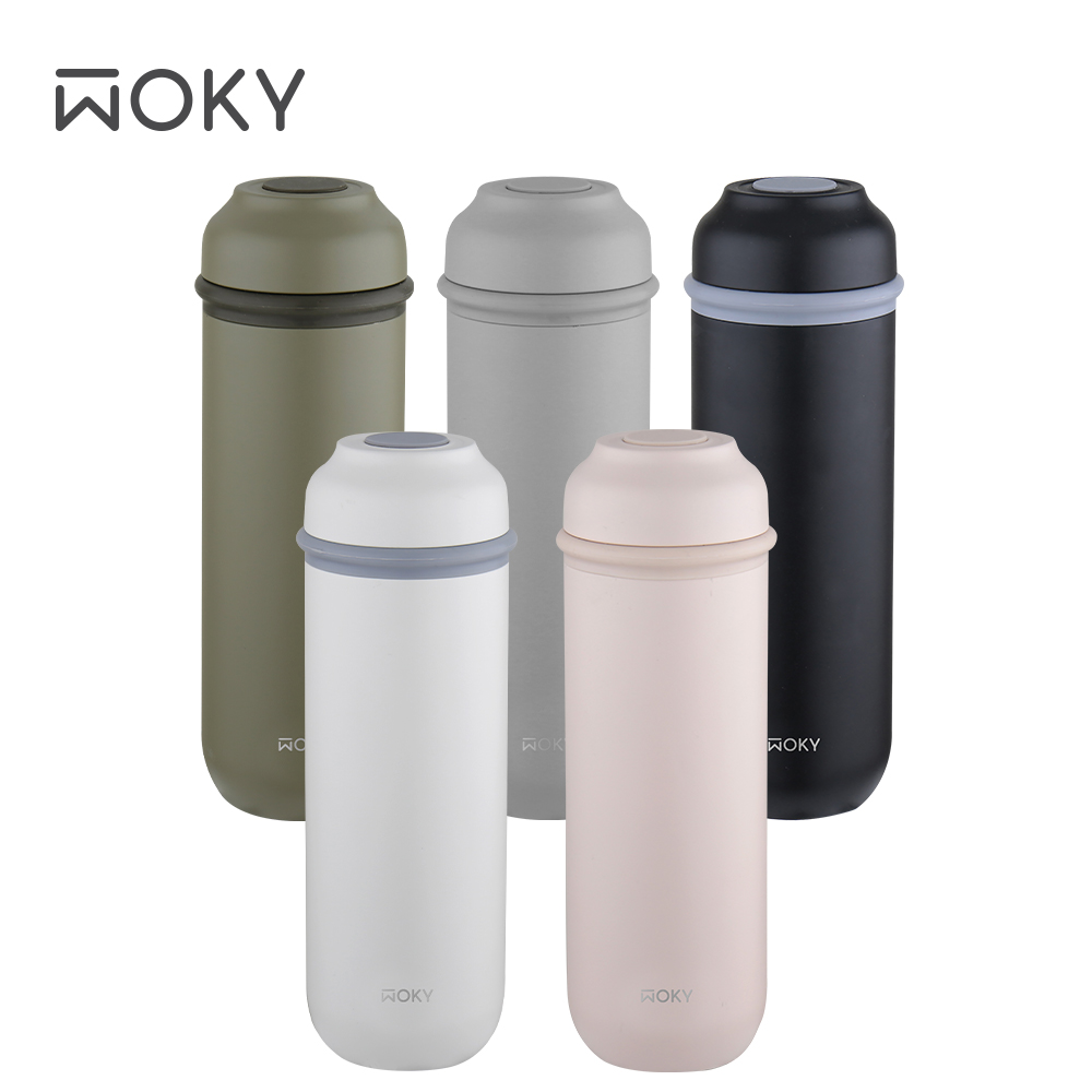 【WOKY 沃廚】JIN真瓷系列-輕量隨行陶瓷保溫瓶400ML-升級版 - PChome 24h購物