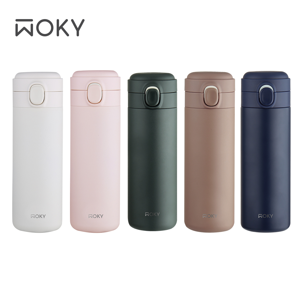 【WOKY 沃廚】輕量彈蓋陶瓷易潔層保溫瓶450ML - PChome 24h購物