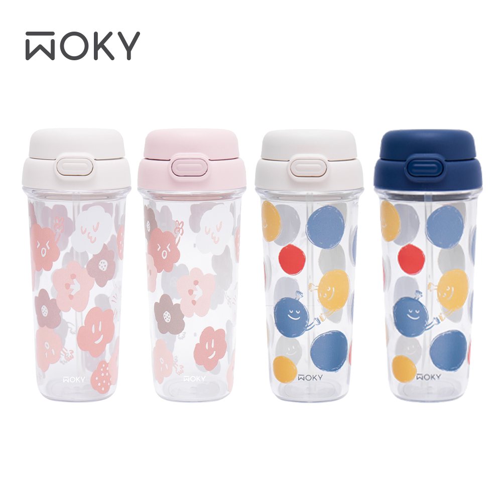 【WOKY沃廚】hahababy x WOKY All-P TRITAN隨身雙飲杯 500ml - PChome 24h購物