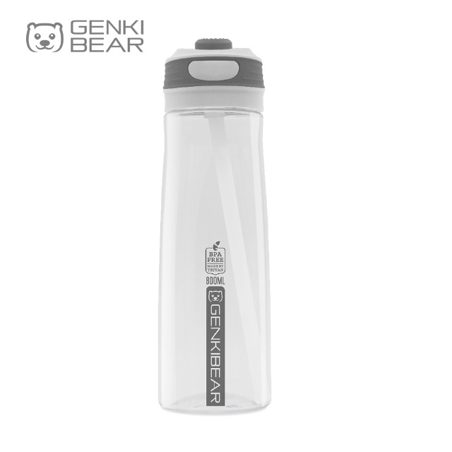 GENKI BEAR 沐夏Tritan戶外運動水壺 800ml 白色 - PChome 24h購物
