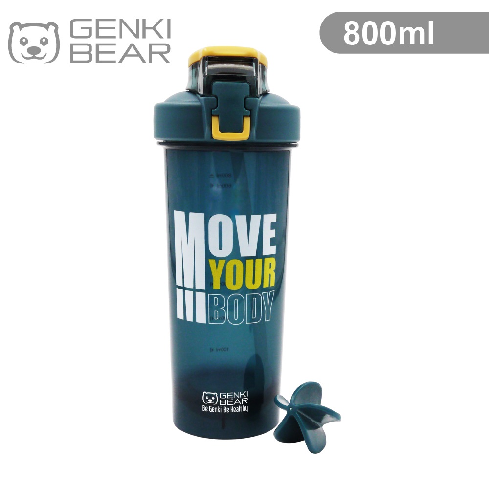 GENKI BEAR 元氣熊 樂搖運動水壺 800ml 藍色 - PChome 24h購物