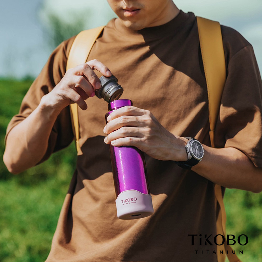 【TiKOBO 鈦工坊】460ml 雙層真空純鈦運動保溫瓶 山櫻粉 - PChome 24h購物