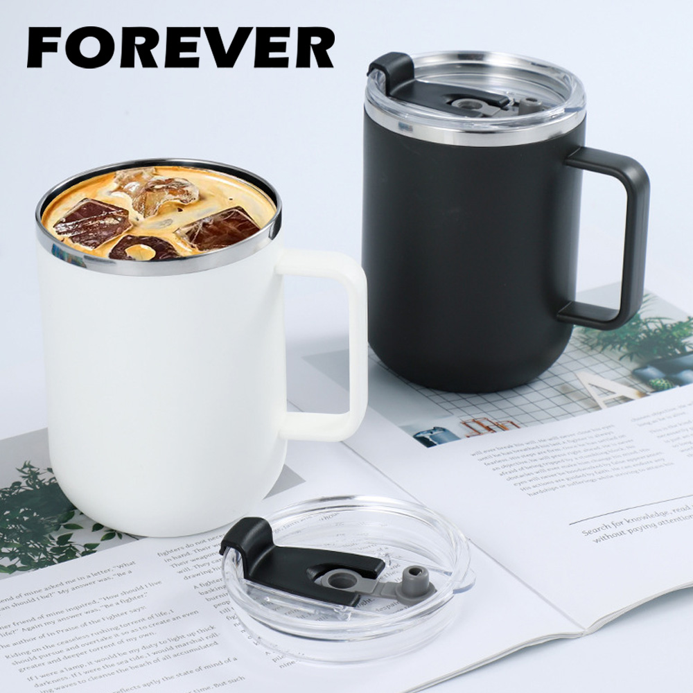 買一送一【日本FOREVER】304不鏽鋼雙層保溫馬克杯/茶杯420ml(附蓋) - PChome 24h購物
