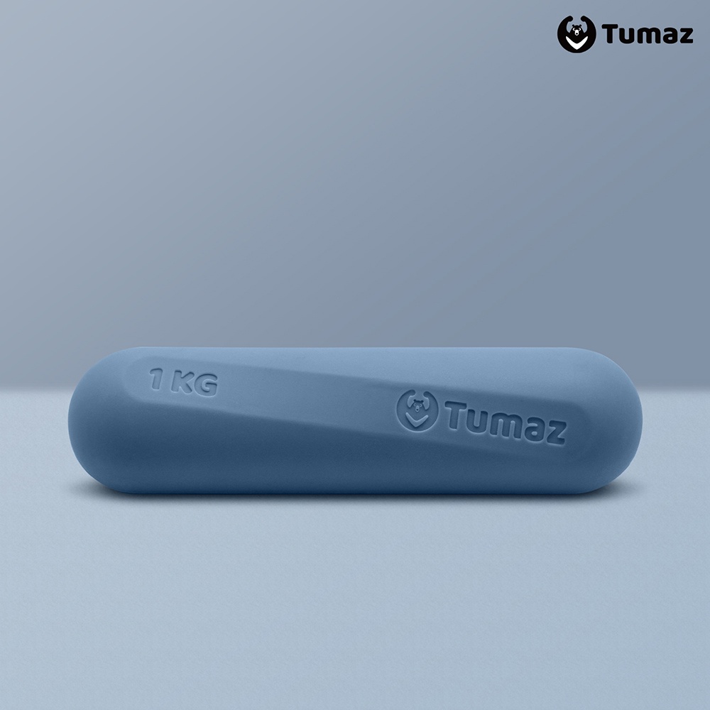 【Tumaz 月熊】1KG迷你啞鈴 - 單寧藍(一體成型 環保材質 莫蘭迪色系) - PChome 24h購物