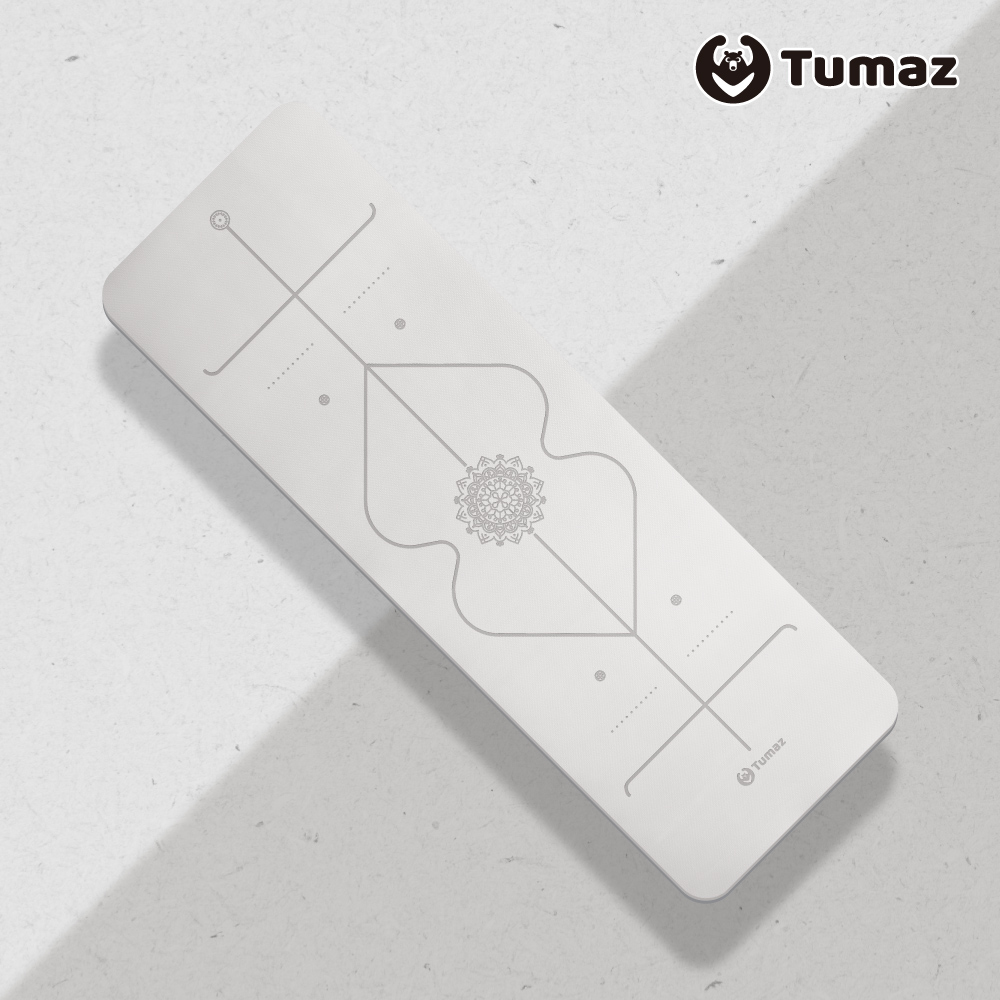 【Tumaz月熊健身】6mm TPE雙色瑜珈墊-正位線款 質感岩灰 - PChome 24h購物