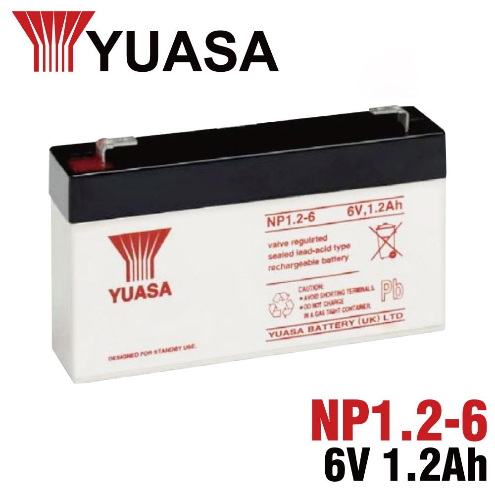 【YUASA】NP1.2-6 鉛酸電池6V1.2Ah 不斷電系統 UPS辦公設備 電腦終端機 POS機 湯淺 - PChome 24h購物