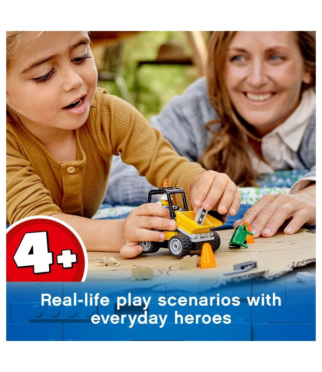 樂高 LEGO - 城市系列 60284 道路工程車｜媽咪愛