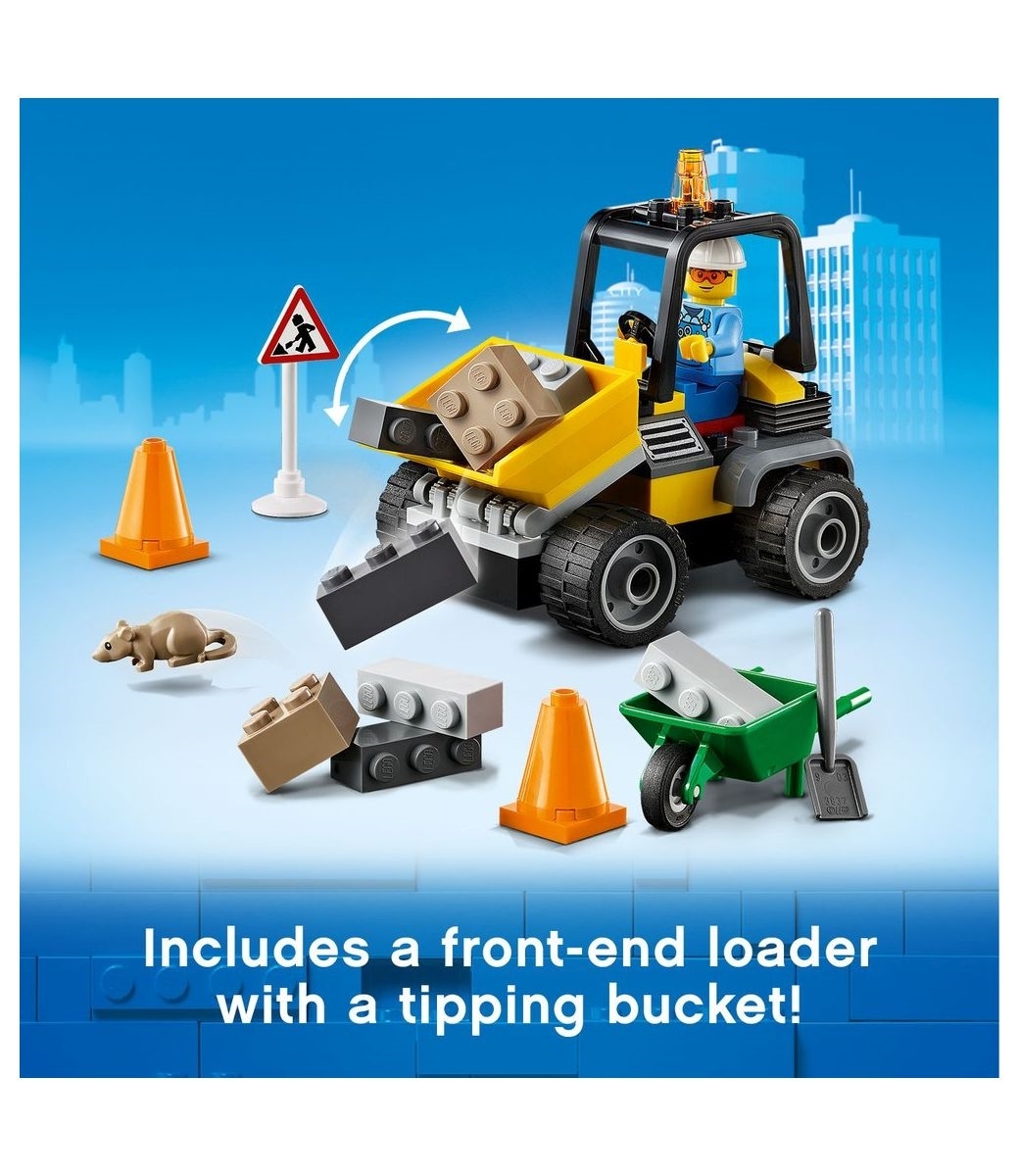 樂高 LEGO - 城市系列 60284 道路工程車｜媽咪愛