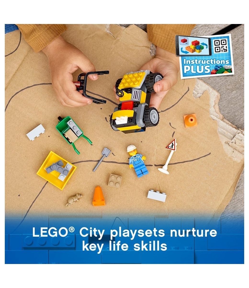 樂高 LEGO - 城市系列 60284 道路工程車｜媽咪愛