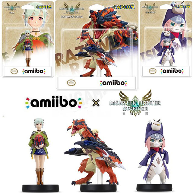 任天堂 AMIIBO NFC SWITCH NS 魔物獵人 物語2 破滅之翼 月路 艾娜 破滅火龍 3隻1組 台中 - PChome 24h購物