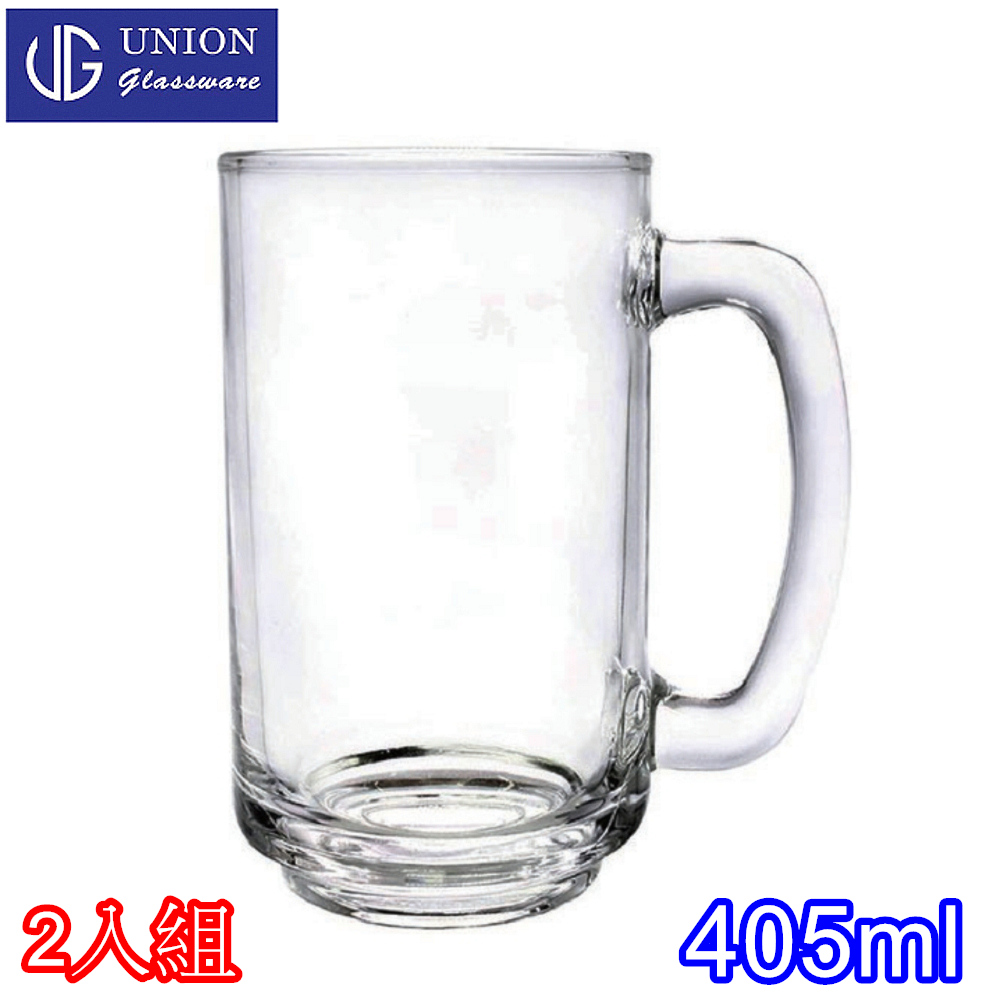 泰國UNION glassware玻璃圓筒有柄啤酒杯405cc-二入組 - PChome 24h購物