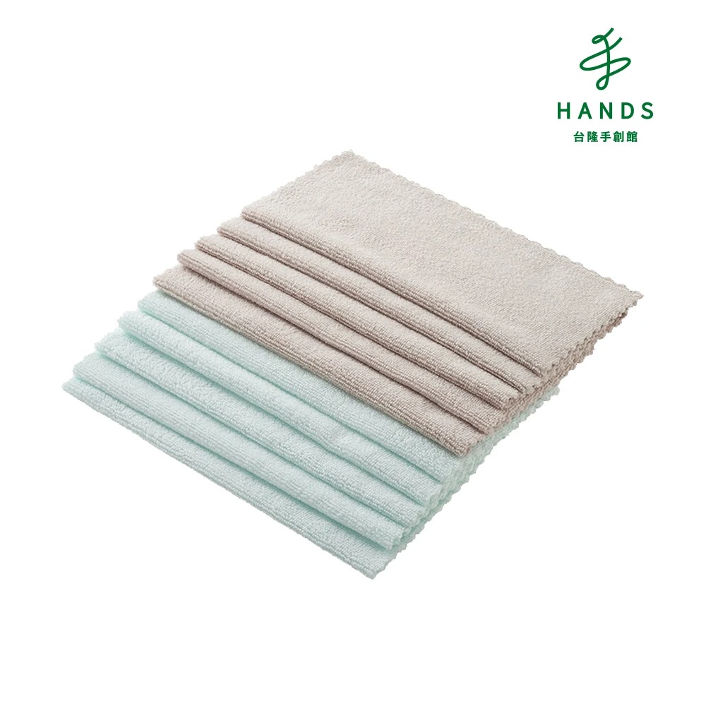 台隆手創館 LEC激落君超細纖維抹布10入-卡其/淺綠(S00735) - PChome 24h購物