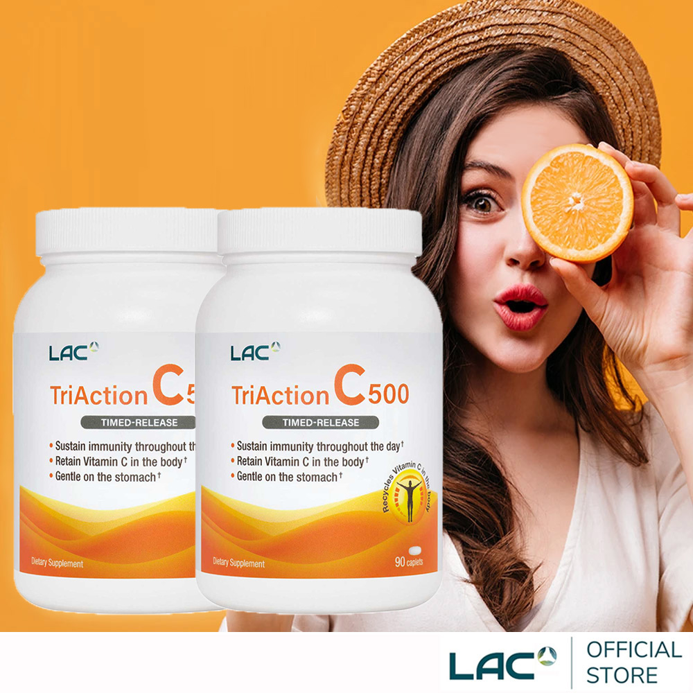 【LAC利維喜】三效C500食品錠90錠x2 - PChome 24h購物