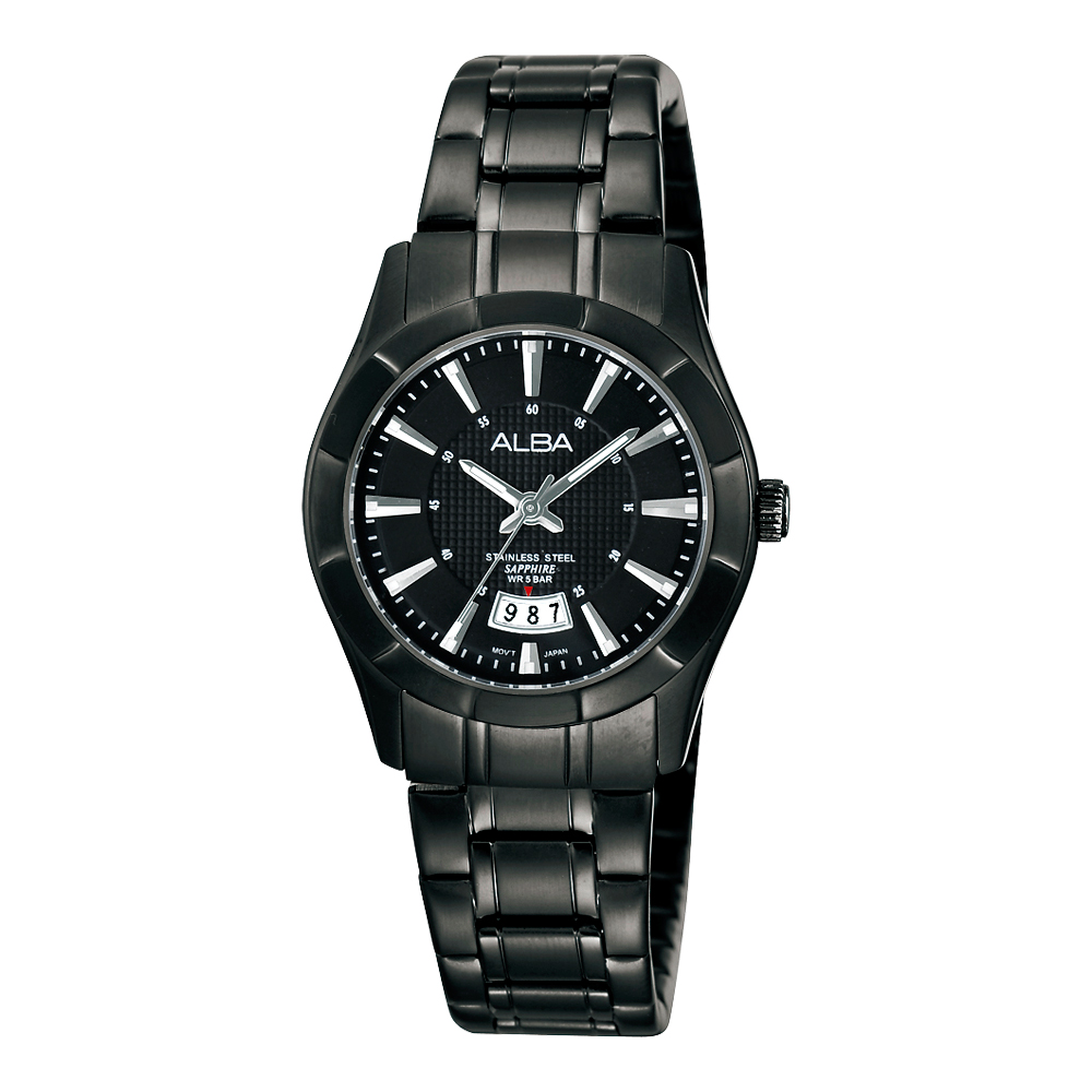 ALBA 雅爵時尚藍寶石水晶女錶(AH7305X)-IP黑/28mmVJ22-X074SD - PChome 24h購物