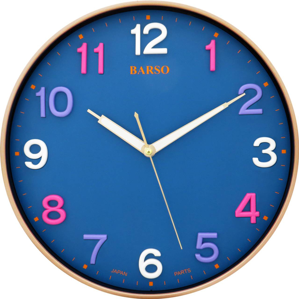 BARSO BS-803 玫瑰金的立體彩字掛鐘 - PChome 24h購物