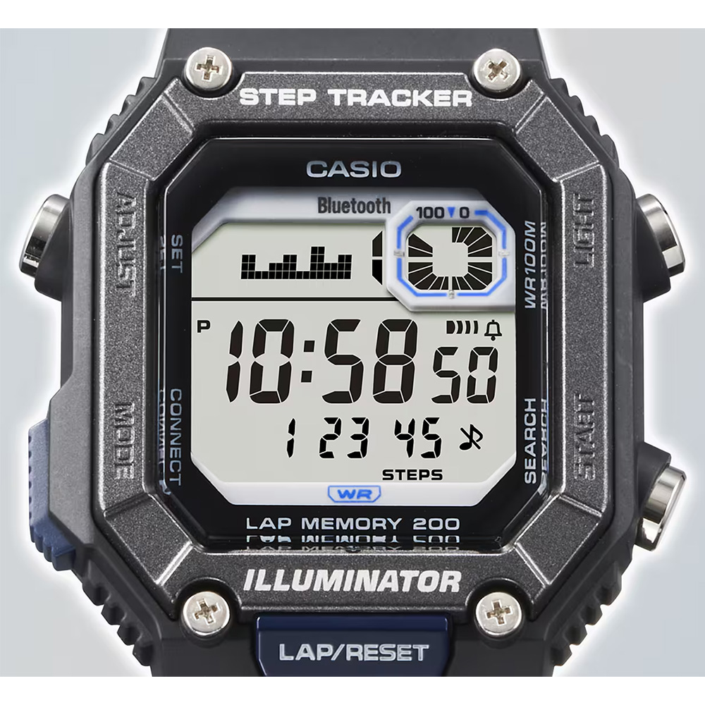 CASIO 卡西歐 輕巧計步藍芽數位手錶 WS-B1000-1AV - PChome 24h購物