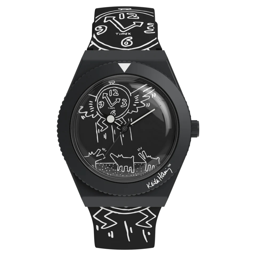 【TIMEX】天美時 Q Timex x Keith Haring 38 毫米普普藝術風格手錶(黑TXTW2W25600) - PChome ...