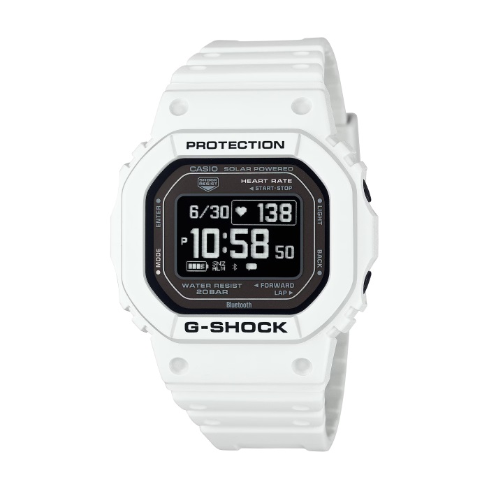 【CASIO G-SHOCK】G-SQUAD系列方形多功能腕錶-純白款/DW-H5600-7 - PChome 24h購物
