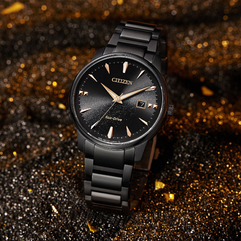 CITIZEN 星辰 光動能簡約手錶-銀河黑 BM7595-89E - PChome 24h購物